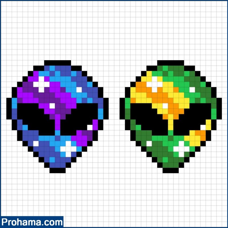 Alien Pixel Art | Cool Pixel Art