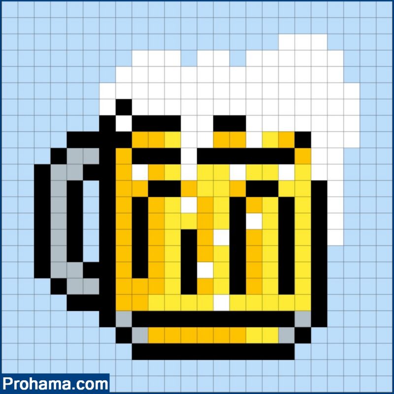 Beer Pixel Art | Food Pixel Art