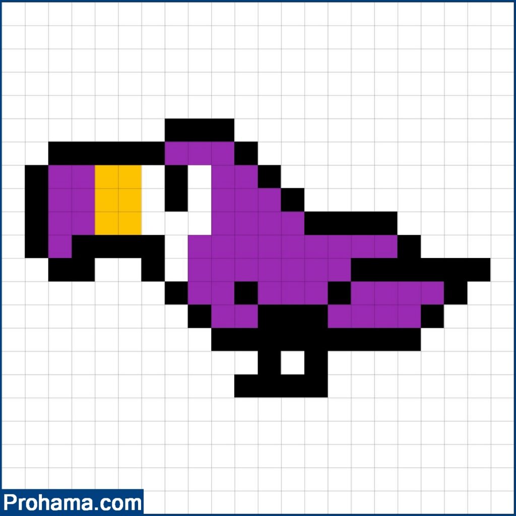 Simple Pixel Bird | 20x20 Pixel Art | Simple Simple Pixel Art
