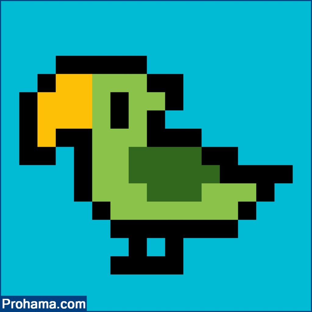 Simple Pixel Art Bird | 15x15 Pixel Art | Easy Easy Pixel Art