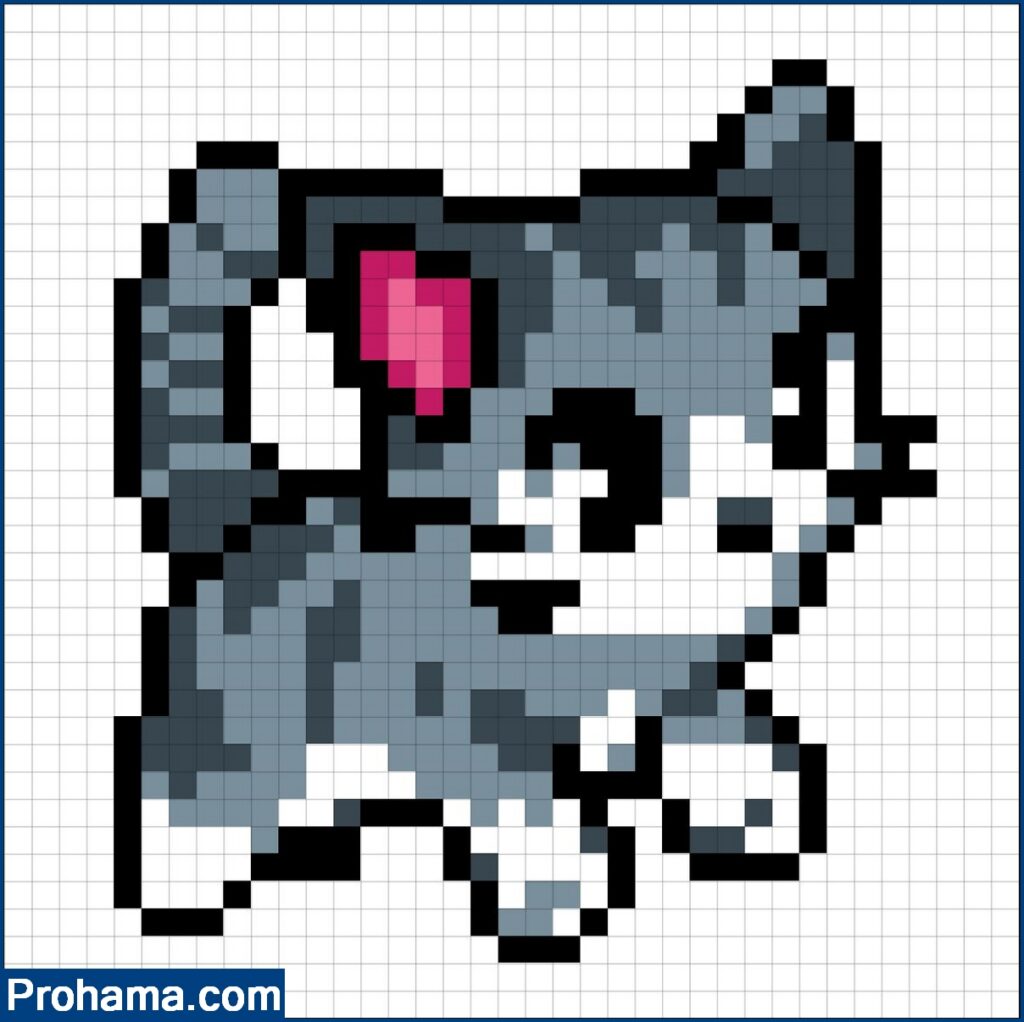 Pixel Art Cat | Easy Cute Pixel Art | Cute Pixel Cat