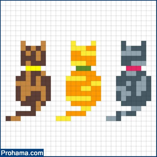 Pixel Art Cat | Easy Easy Pixel Art | 10x10 Pixel Art