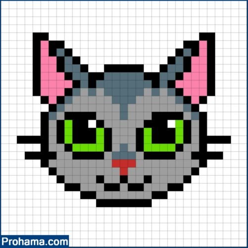 Pixel Art Cat | Cute Easy Pixel Art | Pixel Art Grid Easy