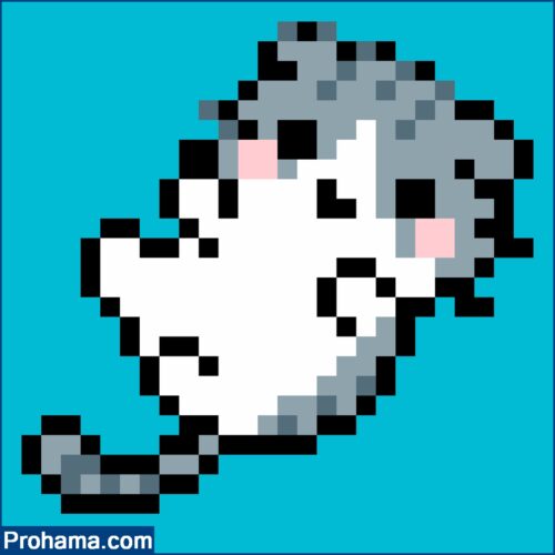 Cute Cat Pixel Art | Easy Pixel Art Grid