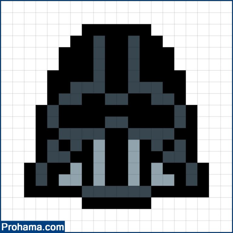 Pixel Art Darth Vader | Star Wars Pixel Art | 16x16 Pixel Art