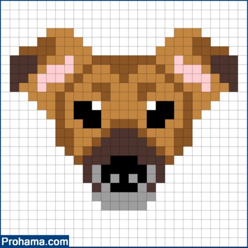 Easy Pixel Art Dog | 20x20 Pixel Art | Simple Pixel Animals