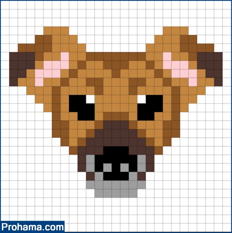 Easy Pixel Art Dog | 20x20 Pixel Art | Simple Pixel Animals