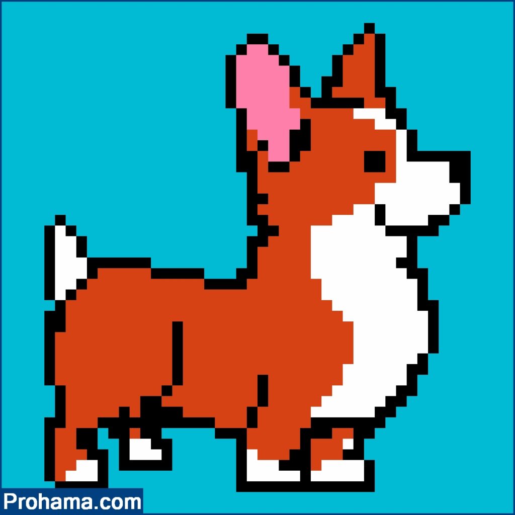 Corgi Pixel Art | Dog Pixel Art