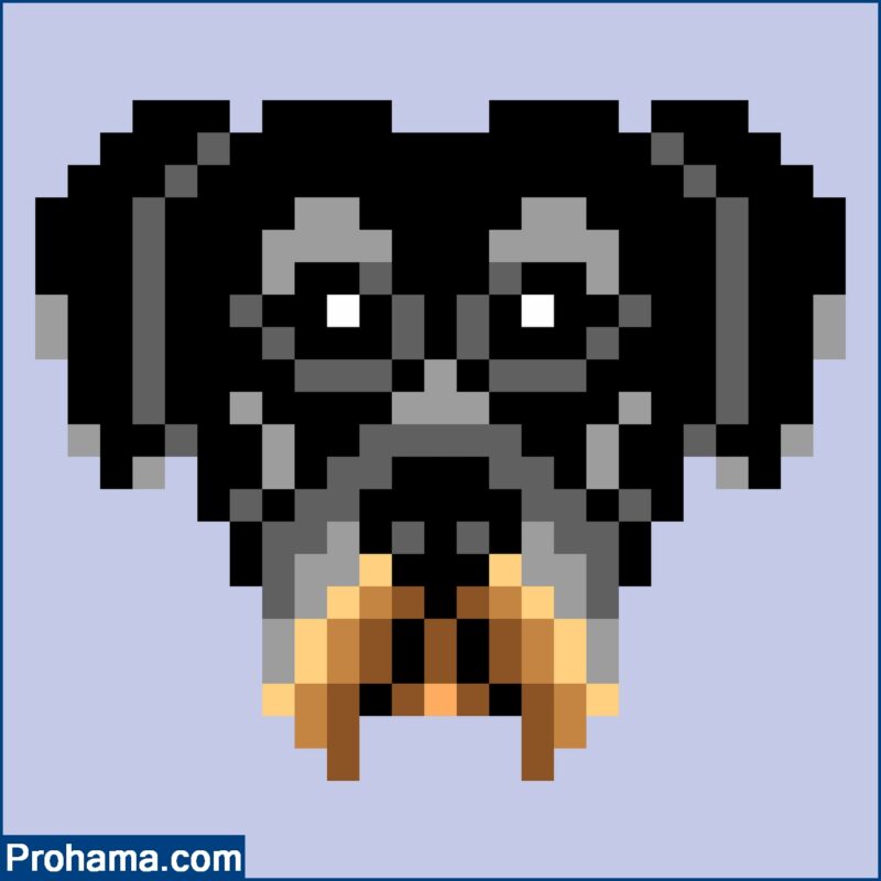 Dog Pixel Art | 32x32 Pixel Art | Animals Pixel Art