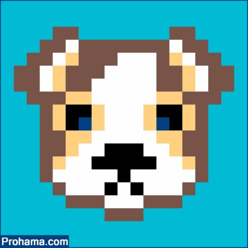 Pixel Art Dog | Easy Pixel Art Grid | Simple Pixel Art