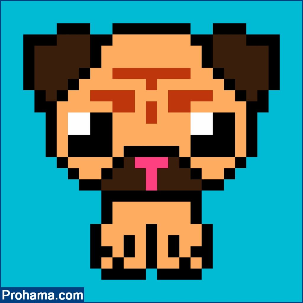 Pixel Art Dog | Cute Easy Pixel Art | Simple Pixel Art