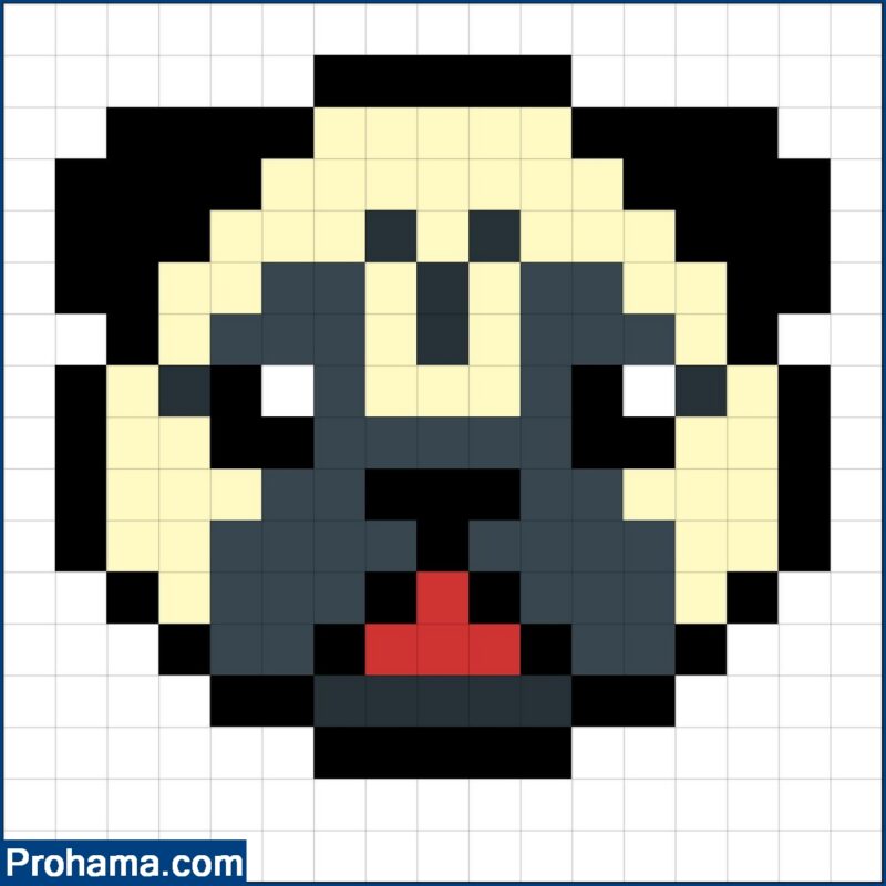 Pixel Art Dog | 16x16 Pixel Art | Easy Cute Pixel Art
