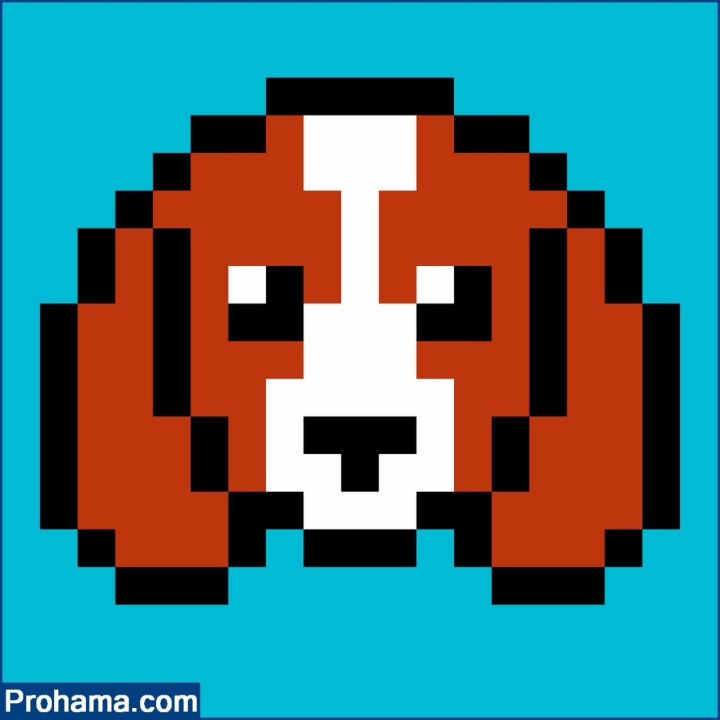 Pixel Art Puppy | Easy Cute Pixel Art | Pixel Art Grid Easy