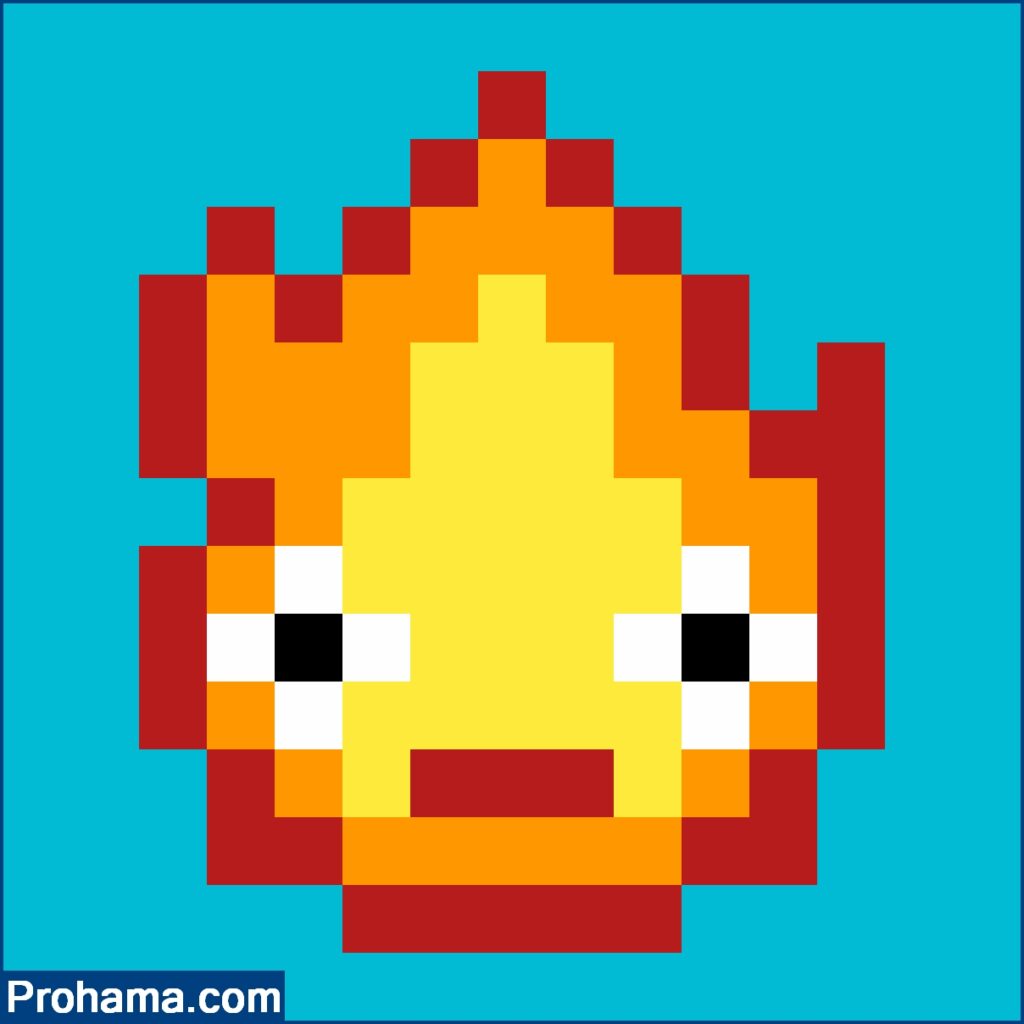 Fire Pixel Art | 10x10 Pixel Art