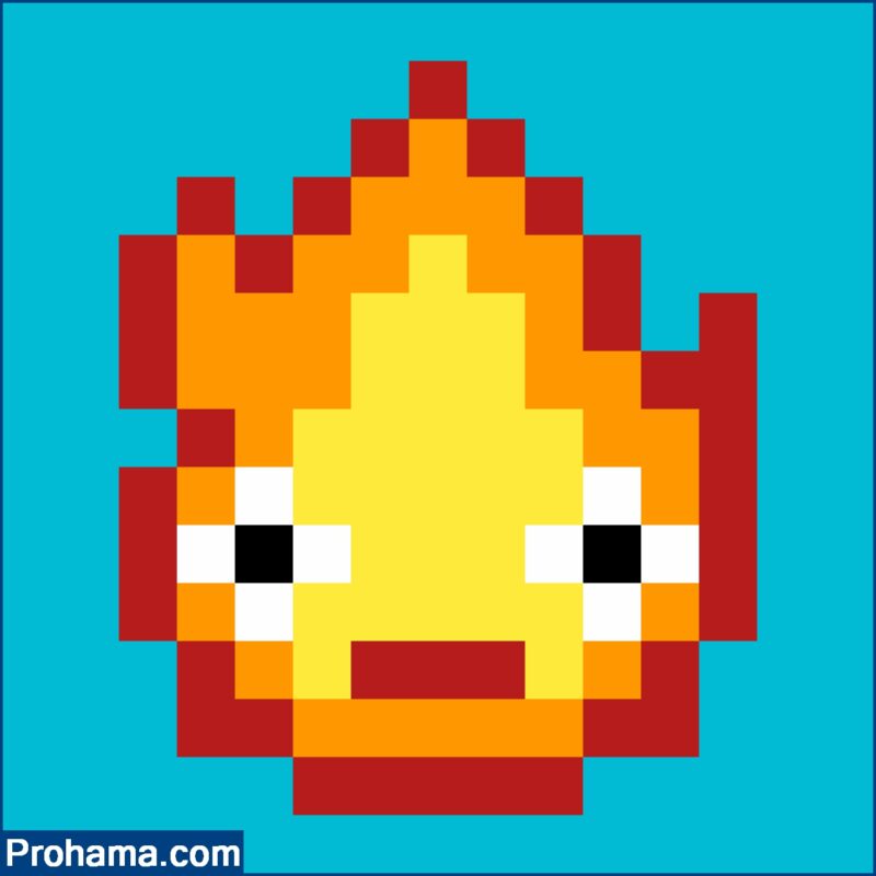 Fire Pixel Art | 10x10 Pixel Art