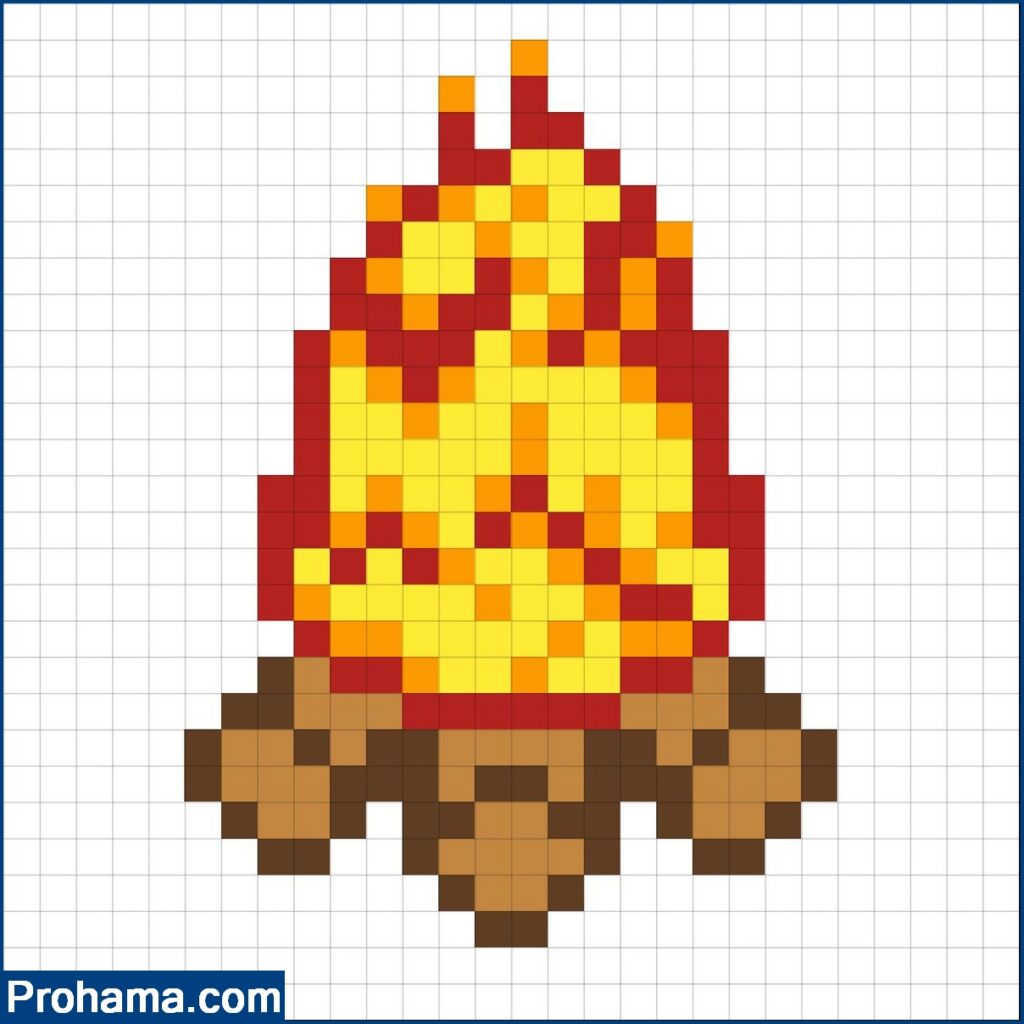 Fire Pixel Art | 24x24 Pixel Art