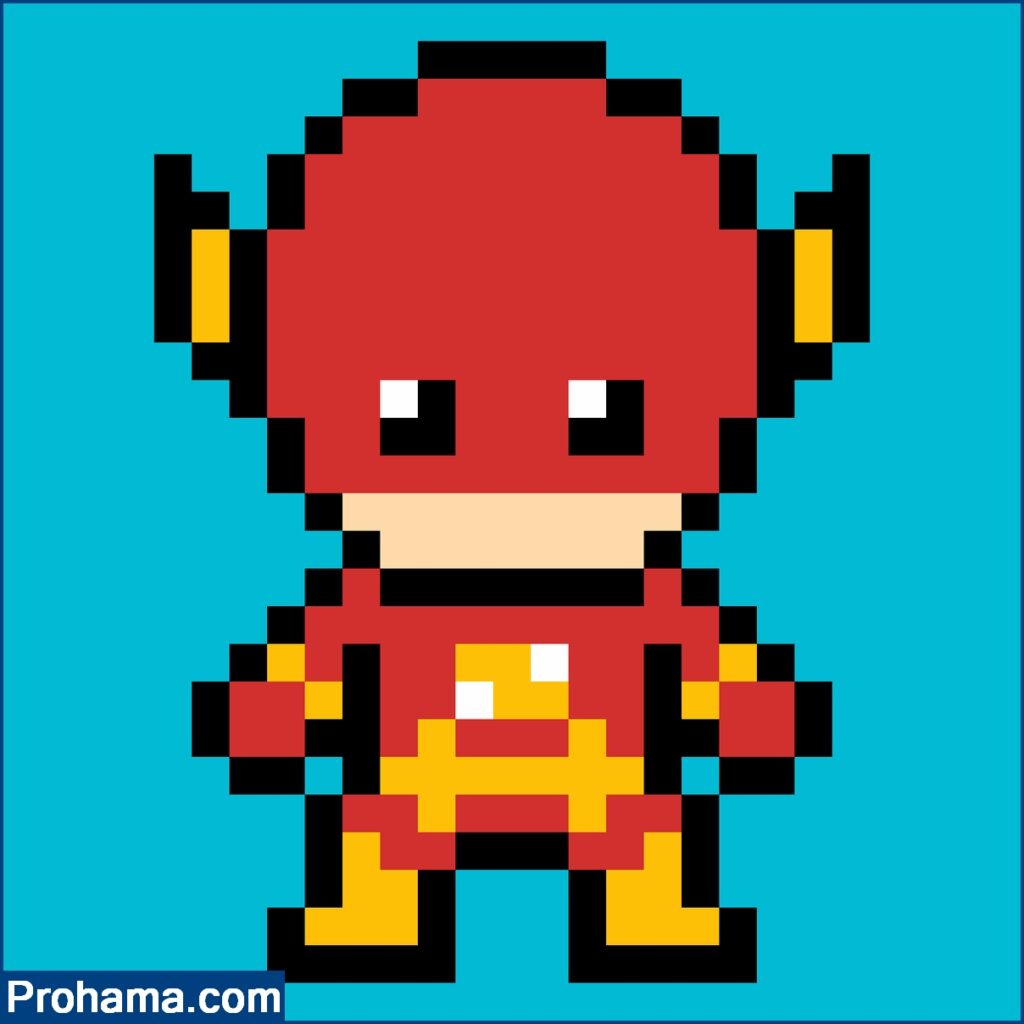Flash Pixel Art | Super Hero Pixel Art | Pixel Art Ideas