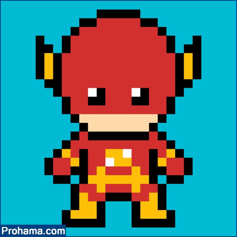 Flash Pixel Art | Super Hero Pixel Art | Pixel Art Ideas