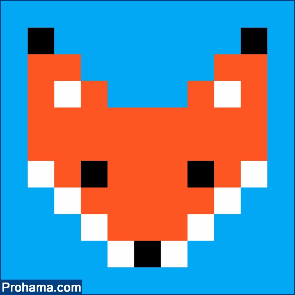 Pixel Art Fox | Easy Easy Pixel Art | Simple Animals Pixel Art
