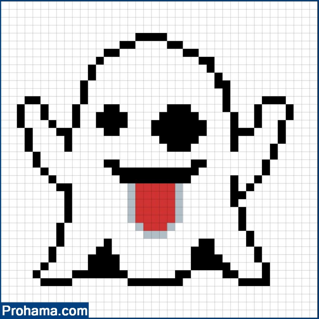 Pixel Art Ghost | Pixel Art Halloween | Halloween Pixel Art Ideas