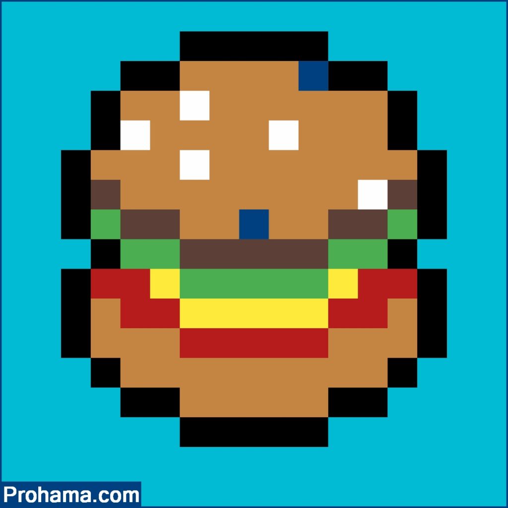 Hamburger Pixel Art | Food Pixel Art