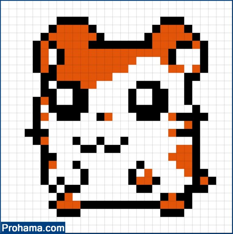 Hamster Pixel Art | Animals Pixel Art | Facil Pixel Art