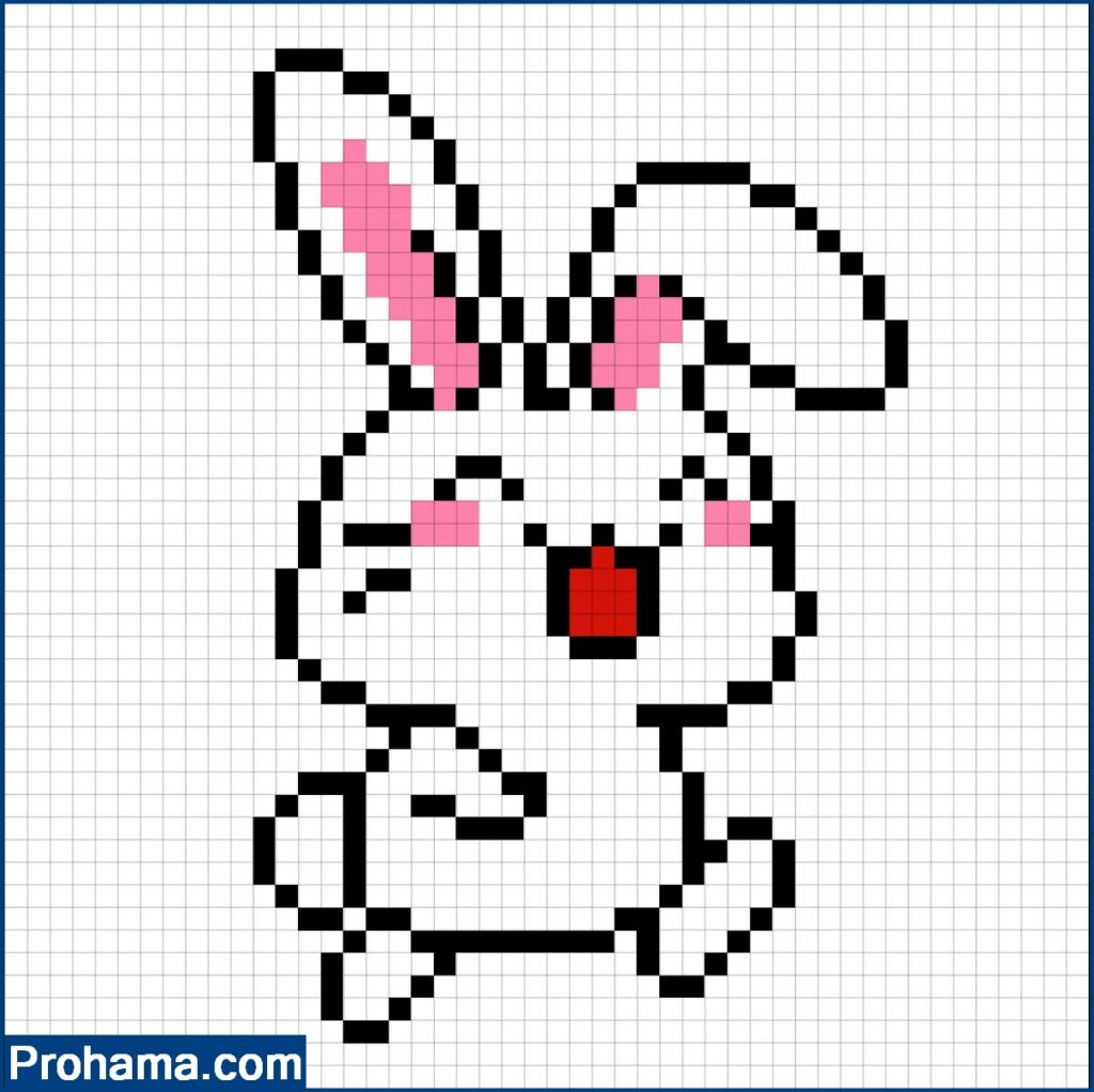 Bunny Pixel Art | Cute Pixel Art | Animals Pixel Art