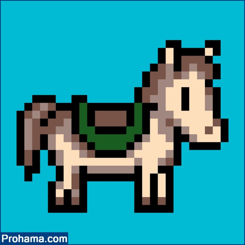 Pixel Horse | Simple Pixel Art | 20x20 Pixel Art
