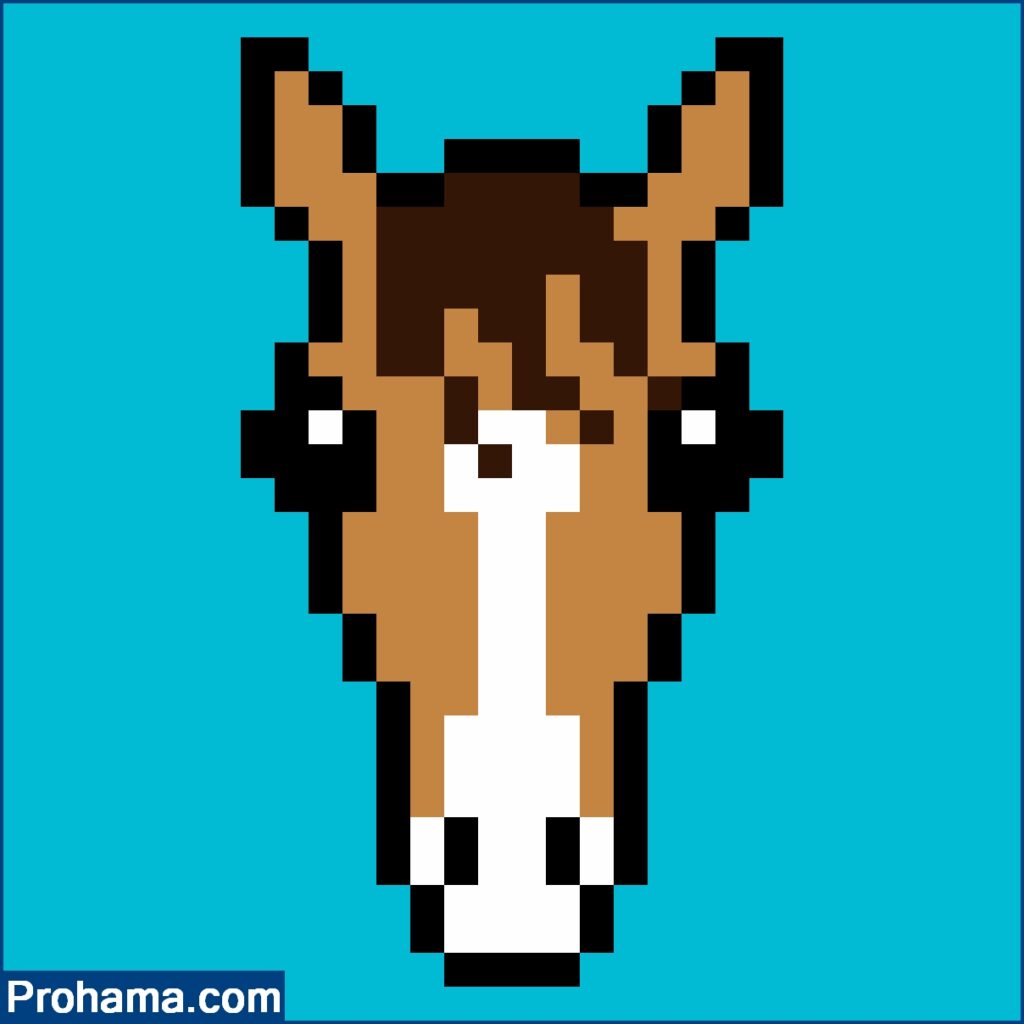 Pixel Horse | Animals Pixel Art | Easy Pixel Art Horse