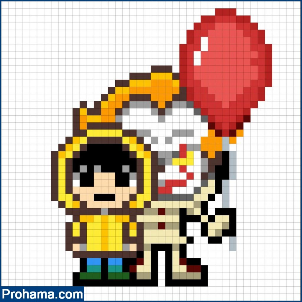 Pixel Art Pennywise | Pixilart | Pixel Art Pixel