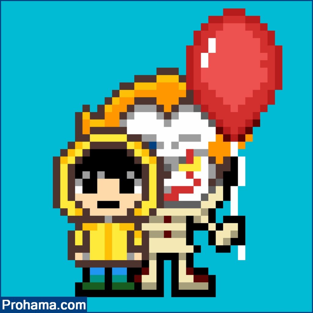 Pixel Art Pennywise | Pixilart | Pixel Art Pixel