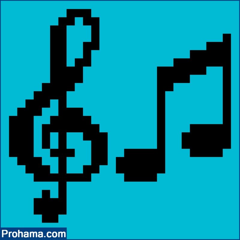 Pixel Music | Music Note Pixel Art