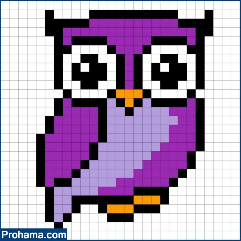 Pixel Art Owl | Easy Pixel Art Cute | Pixel Art 20x20