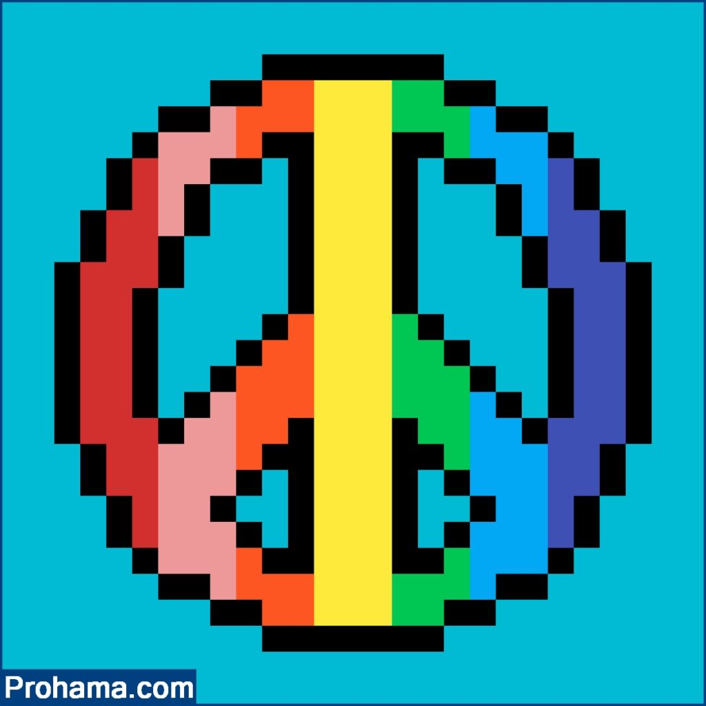 Peace Sign Pixel Art | Pixel Art 20x20