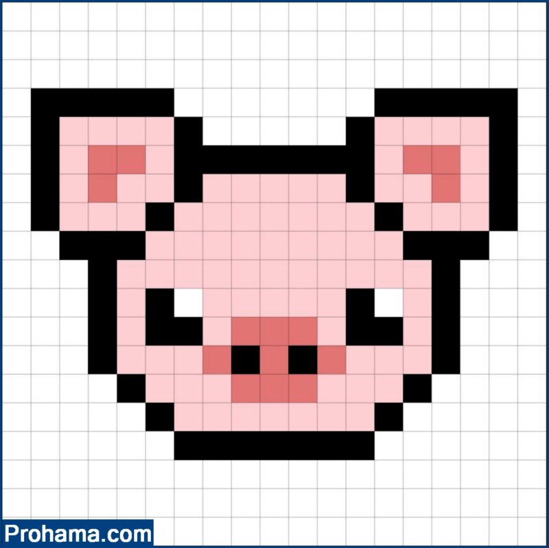 Pixel Piggy | Cute Pixel Art Piggy | Animals Pixel Art