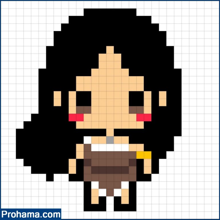Pixel Art Disney | Pixel Art Pocahontas | Pixel Art Grid