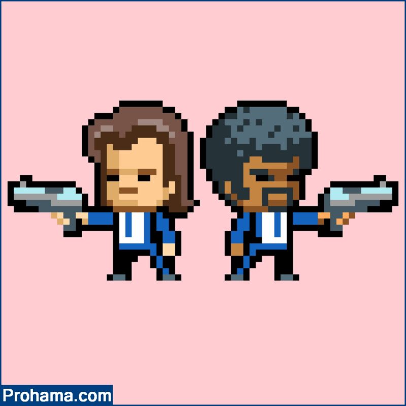 Pixel Art Pulp Fiction | 32x32 pixel art | Cool Pixel Art Grid