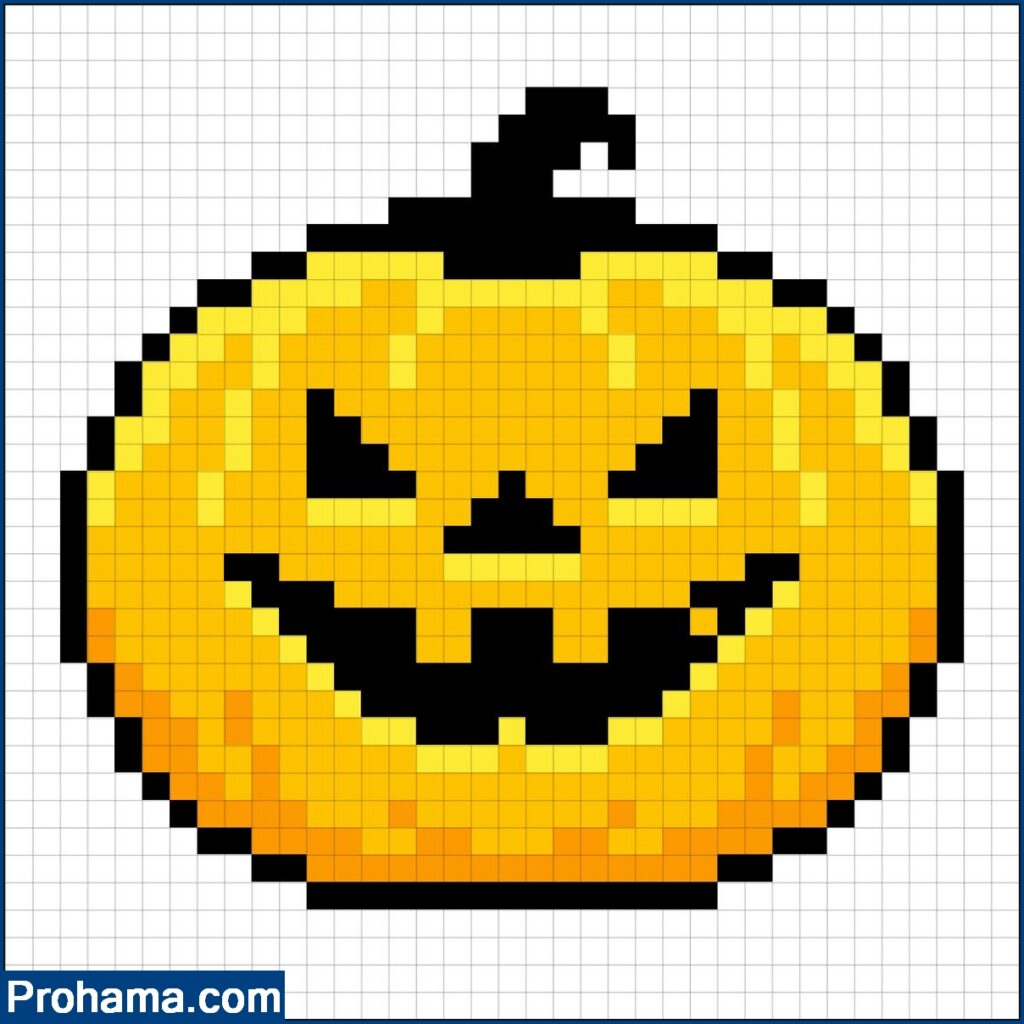 Halloween Pixel Art Ideas | Pumpkin Pixel Art | Pixel Art Grid