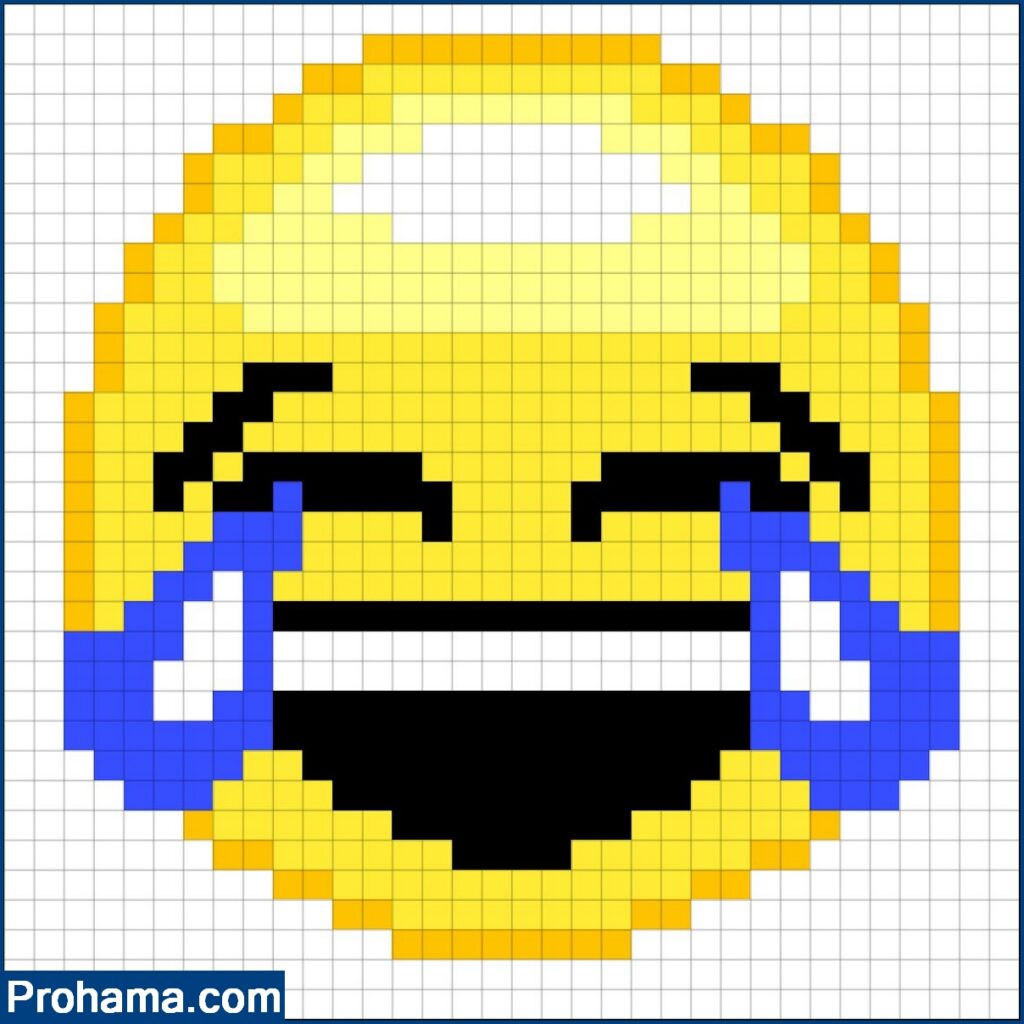 Smile emoji | Emoji pixel art | Simple pixel art