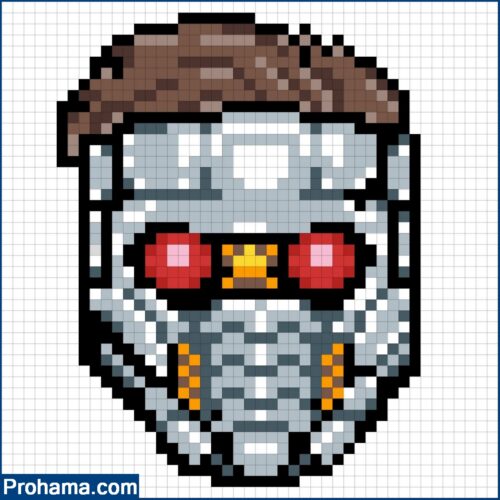 Star Lord Pixel Art | Marvel Pixel Art