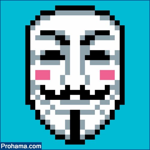 Pixel Art Vendetta | Pixel Art Grid | Hacker Pixel Art