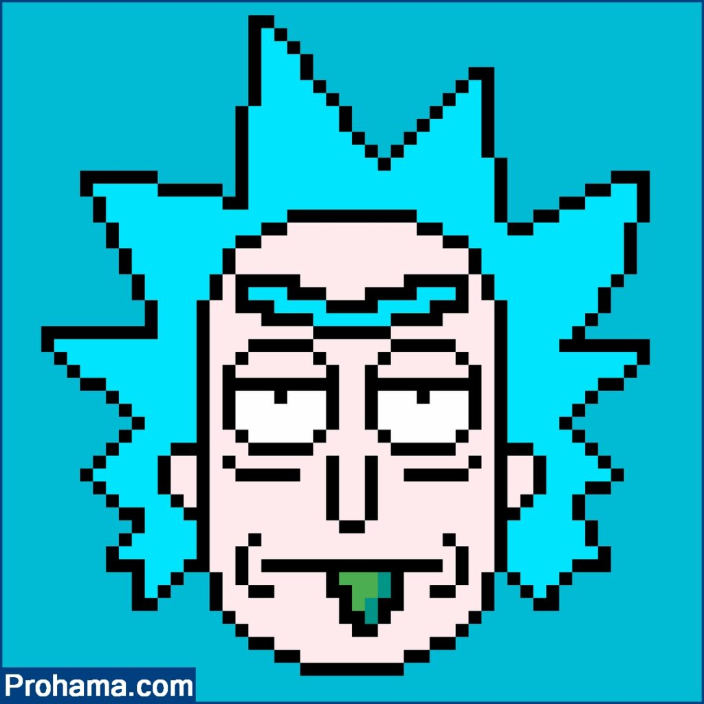 Rick And Morty Pixel Art | Pixel Art Grid | Pixel Art Pixel Art