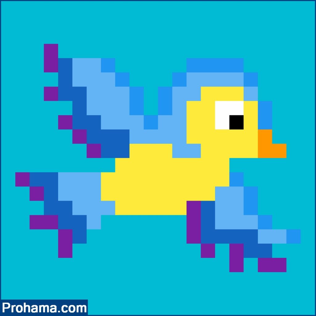 Pixel Art Bird | Super Easy Pixel Art | Pixel Art 16x16