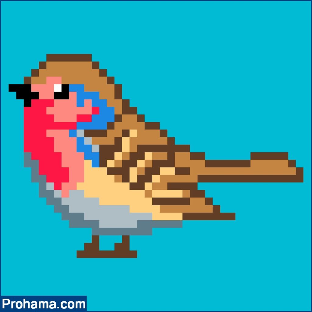 Pixel Art Sparrow | Realistic Pixel Art | Art Pixel Art