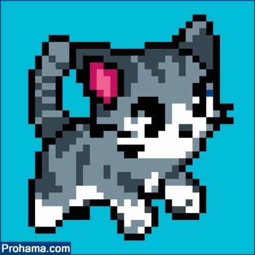 Pixel Art Cat | Easy Cute Pixel Art | Cute Pixel Cat