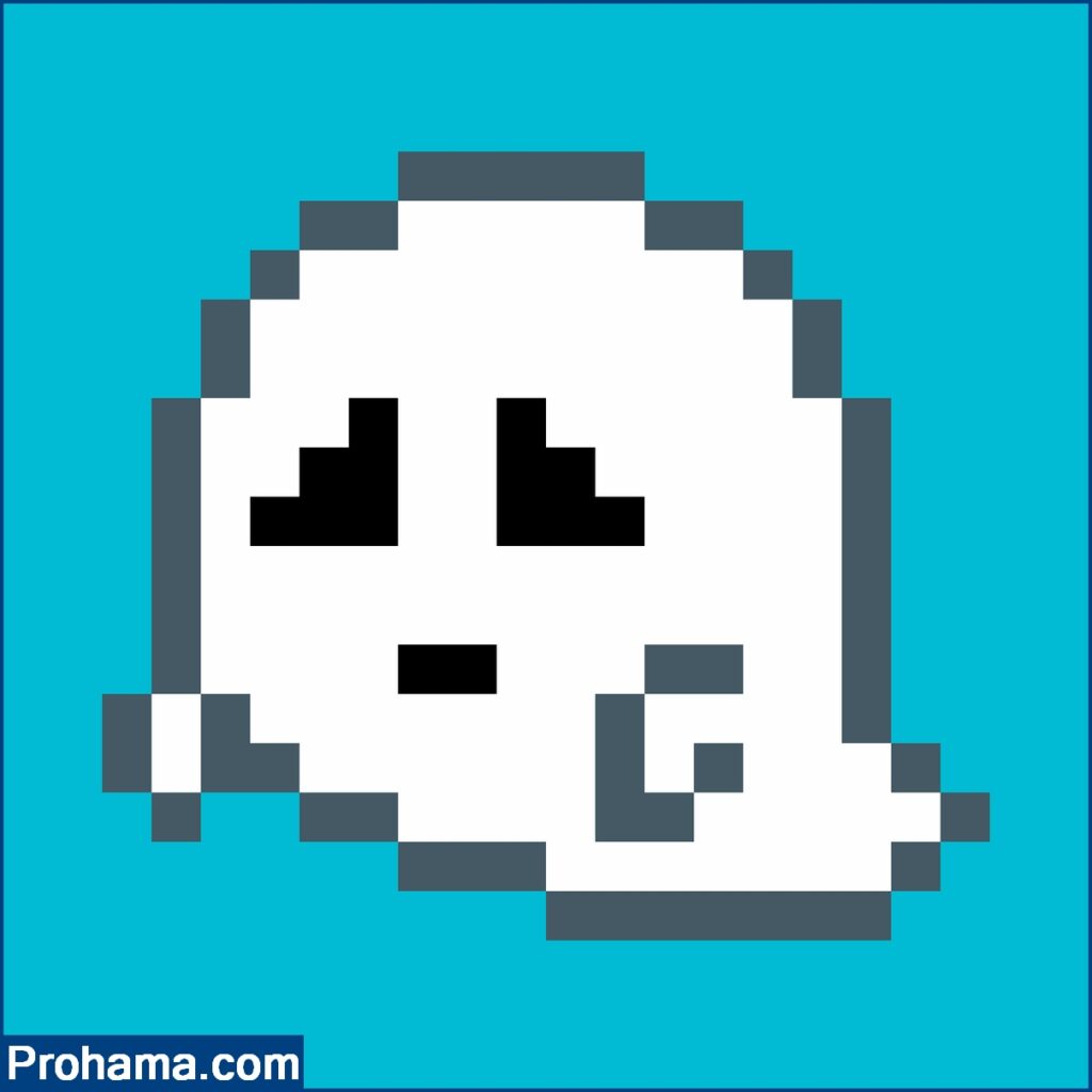Pixel Art Ghost | Easy Halloween Pixel Art Grid | Simple Pixel Art