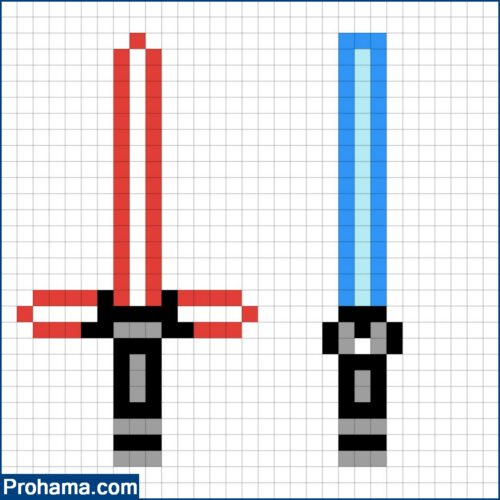 Lightsaber Pixel Art | Star Wars Pixel Art | 24x24 Pixel Art
