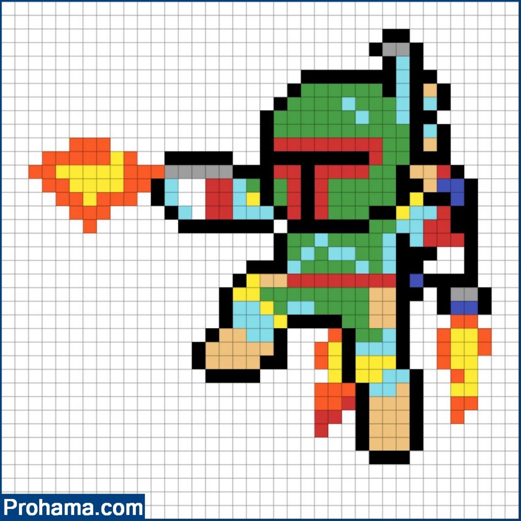 Mandalorian Pixel Art | Star Wars Pixel Art | 32x32 Pixel Art