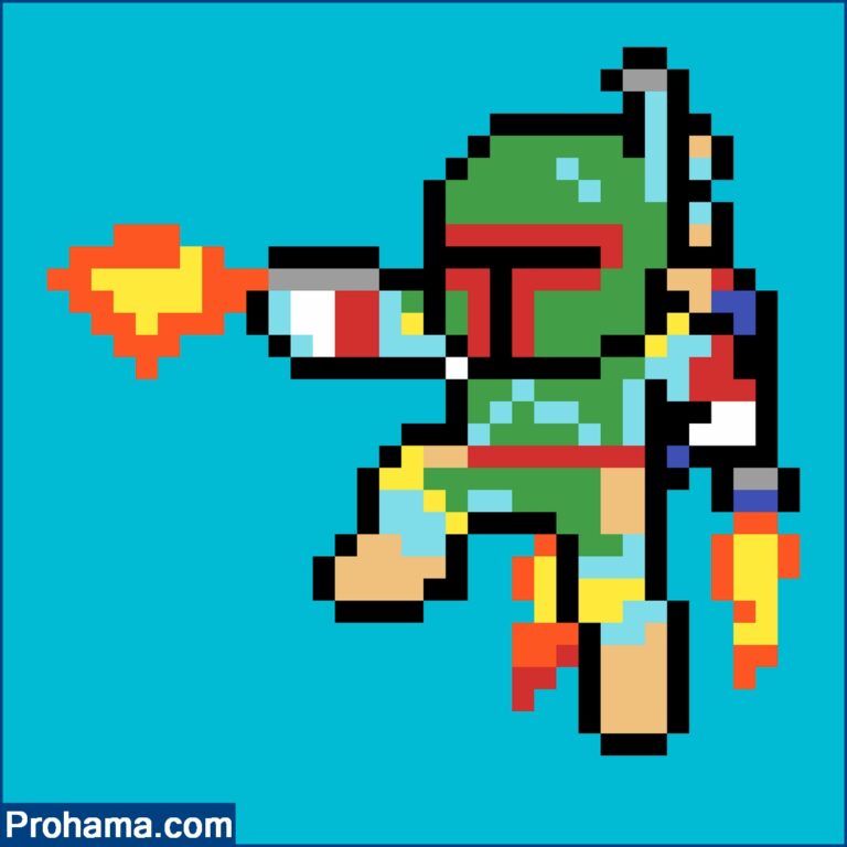 Mandalorian Pixel Art | Star Wars Pixel Art | 32x32 Pixel Art