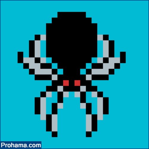 Halloween Pixel Art Grids | Spider Pixel Art | Easy Pixel Art
